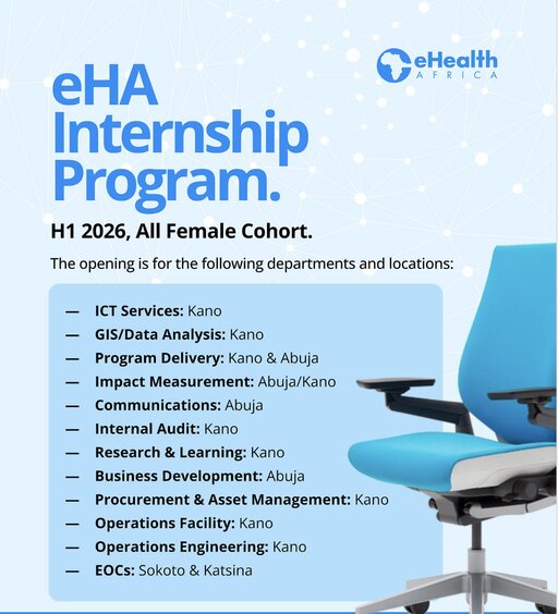 eHealth Africa H1 2026 Internship Program (All-Female Cohort) for young ...